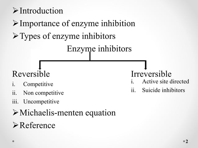 Enzyme inhibitors, reversible_and_irreversible | PPTX