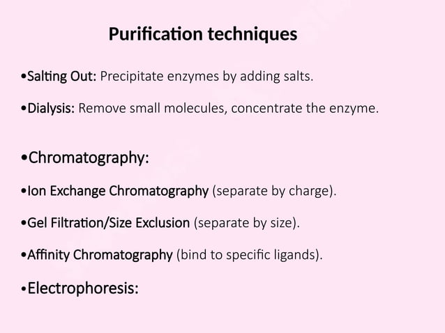 Enzyme Isolation and Purification mithun | PPT