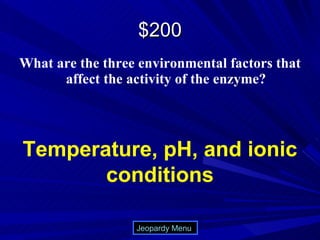 Enzyme Jeopardy | PPT