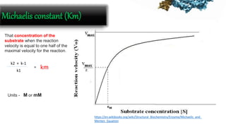 enzyme kinetics and michael menten’s constant | PPTX