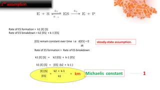 enzyme kinetics and michael menten’s constant | PPTX