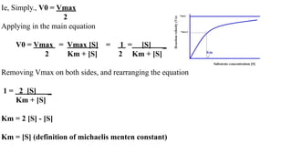 Enzyme kinetics- michaelis menten model, lineweaver burk plot | PDF