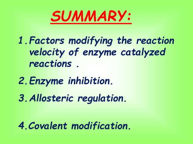 ENZYME KINETICS AND REGULATION OF ENZYME ACTIVITY.ppt | Endocrine and Metabolic Diseases ...
