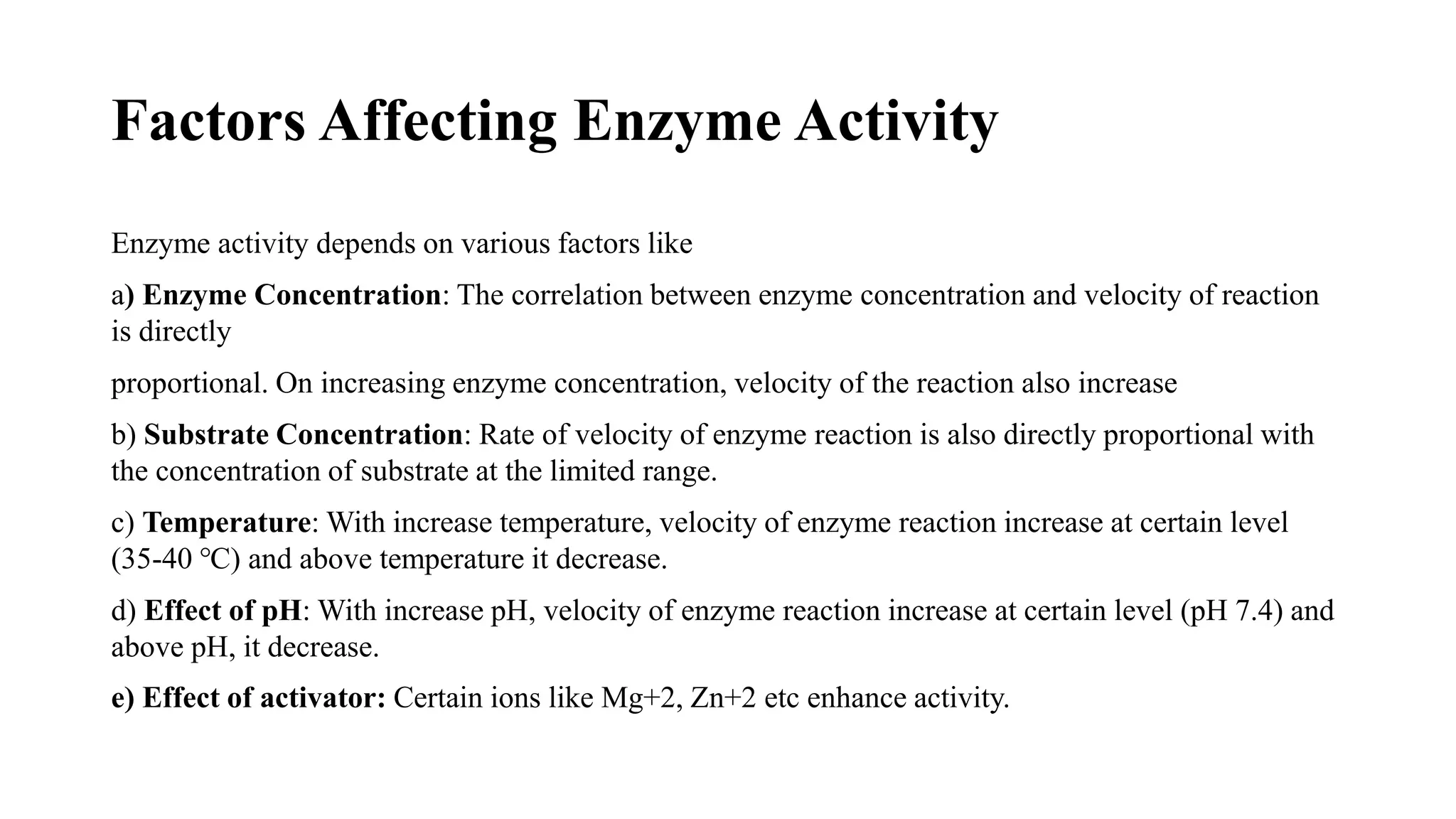 Enzyme kinetics, factors and mechanism of enzyme activity | PDF