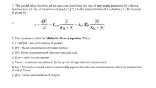 Enzyme kinetics, factors and mechanism of enzyme activity | PDF