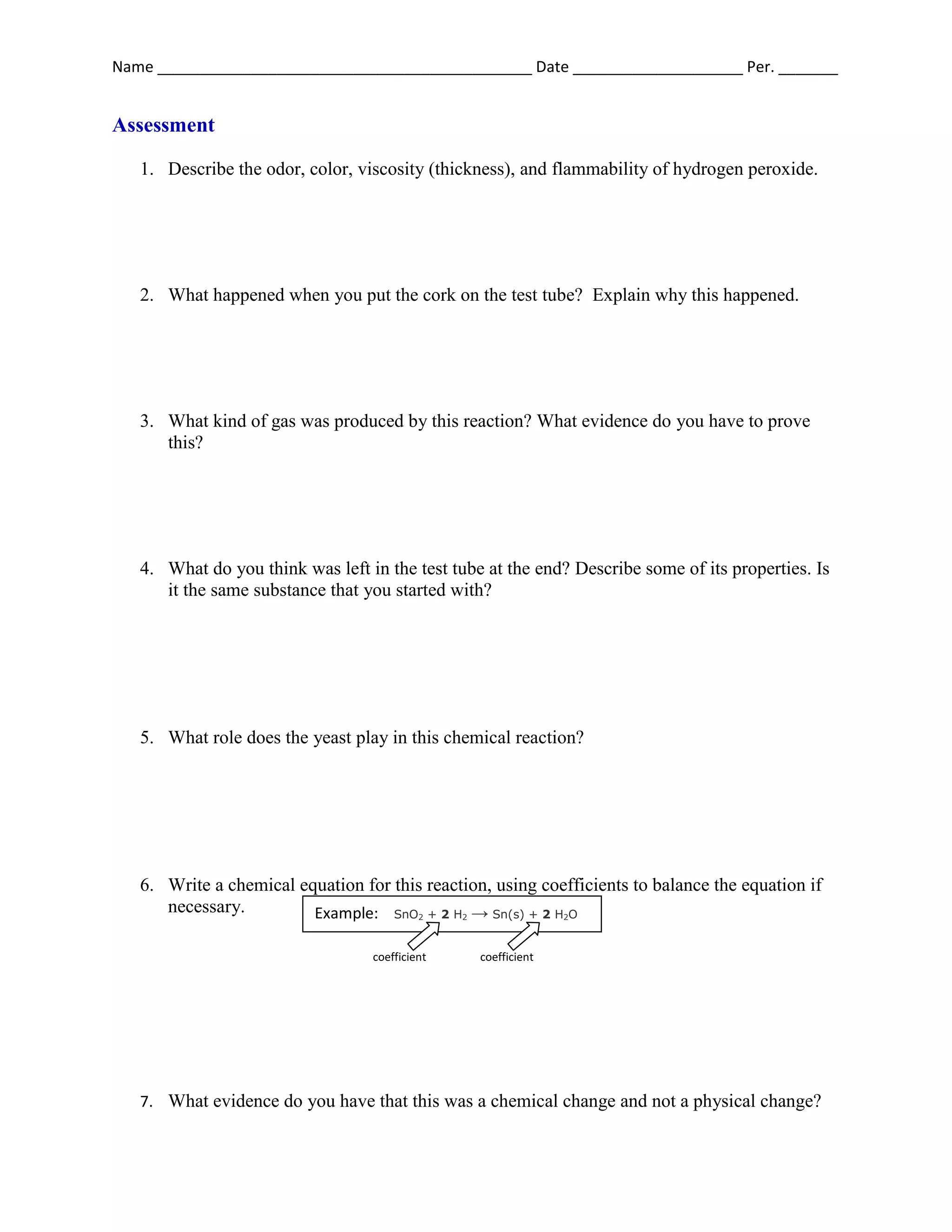 Enzyme lab (yeast) assessment | PDF