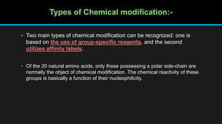 Chemical modification of enzyme to improve physico-chemical properties ...