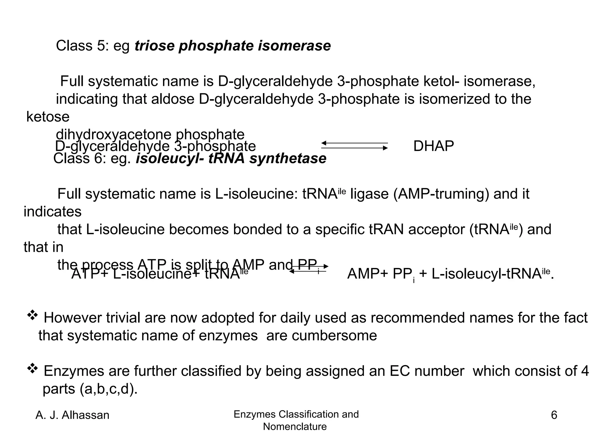 EnzymE nomenclature in enzymology....ppt | Chemistry | Science
