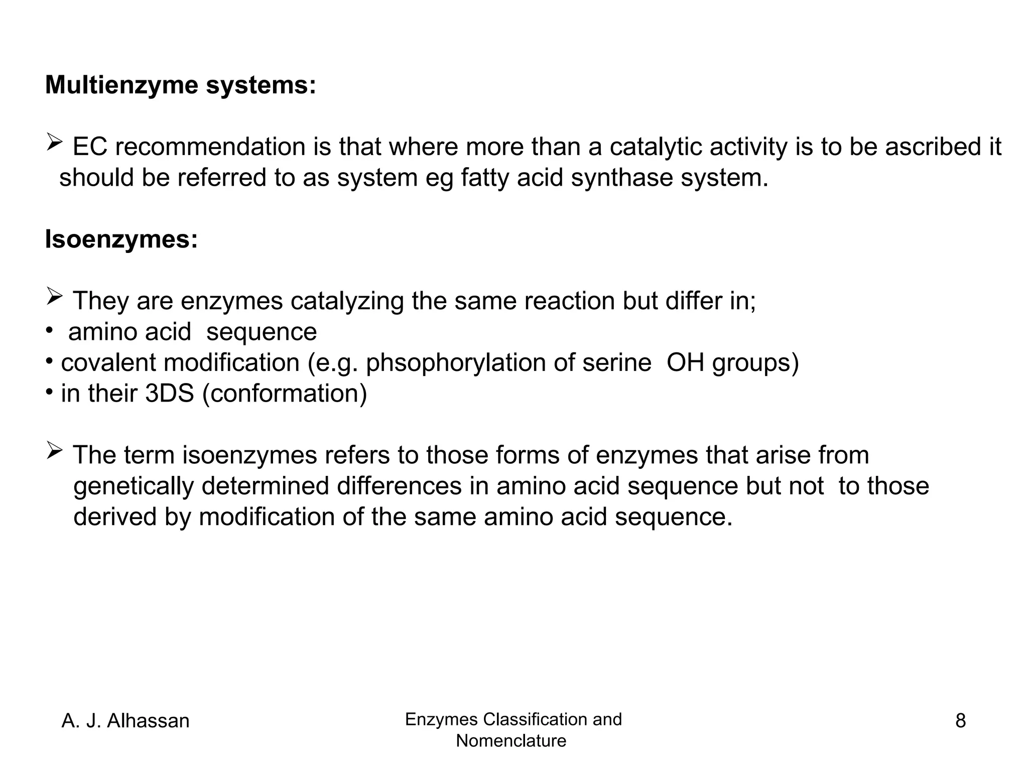 EnzymE nomenclature in enzymology....ppt | Chemistry | Science