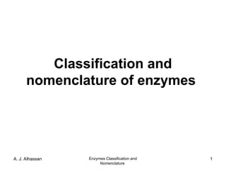 EnzymE nomenclature in enzymology....ppt | Chemistry | Science