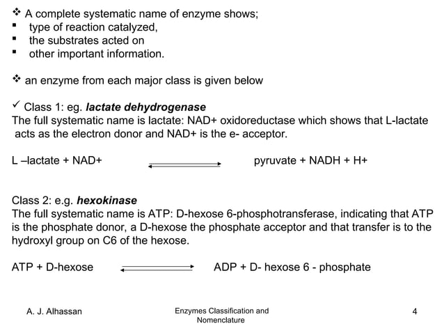 EnzymE nomenclature in enzymology....ppt | Chemistry | Science