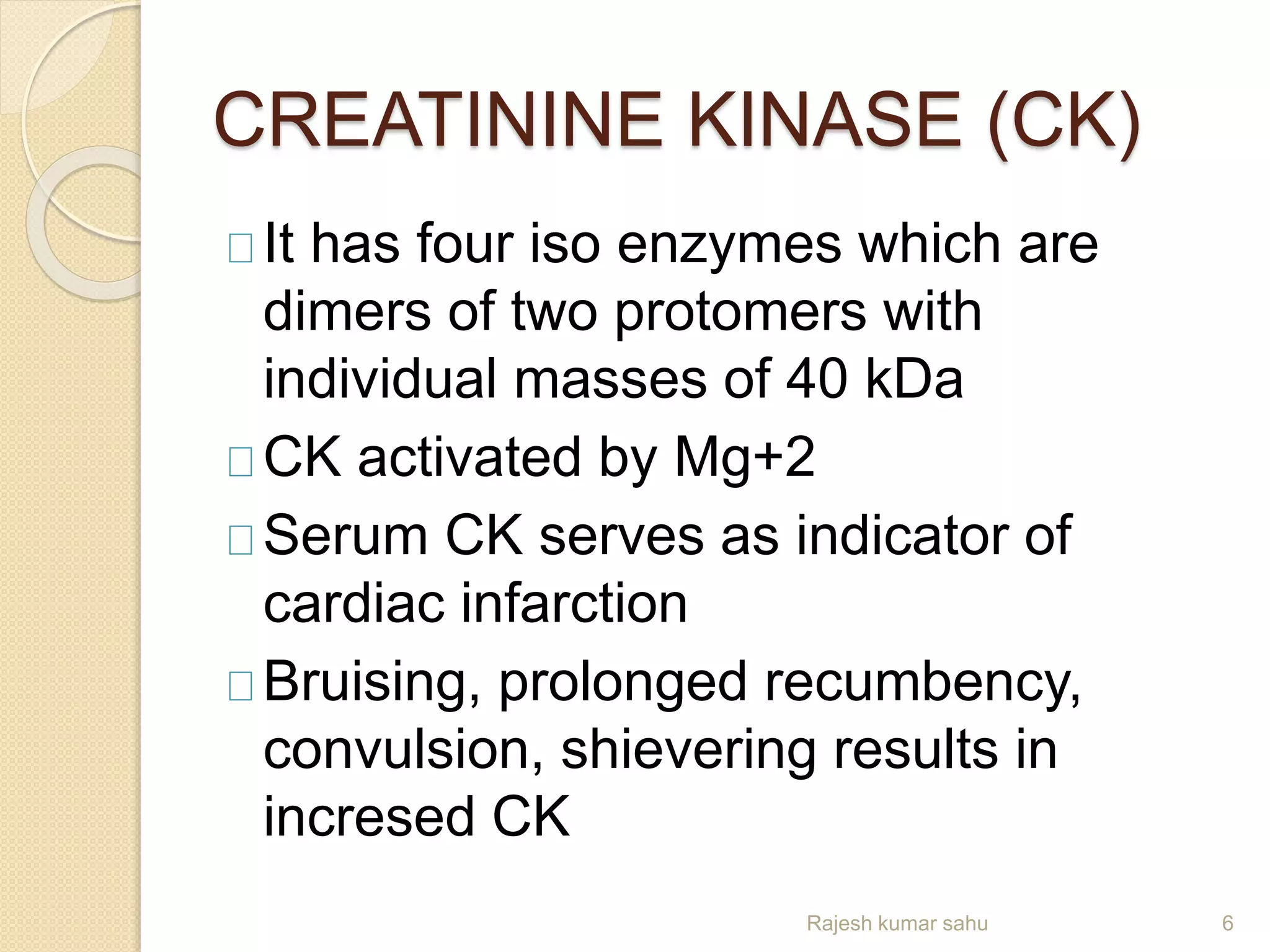 Enzyme of diagnostic importance presentation by RAJESH( VPH) | PPTX