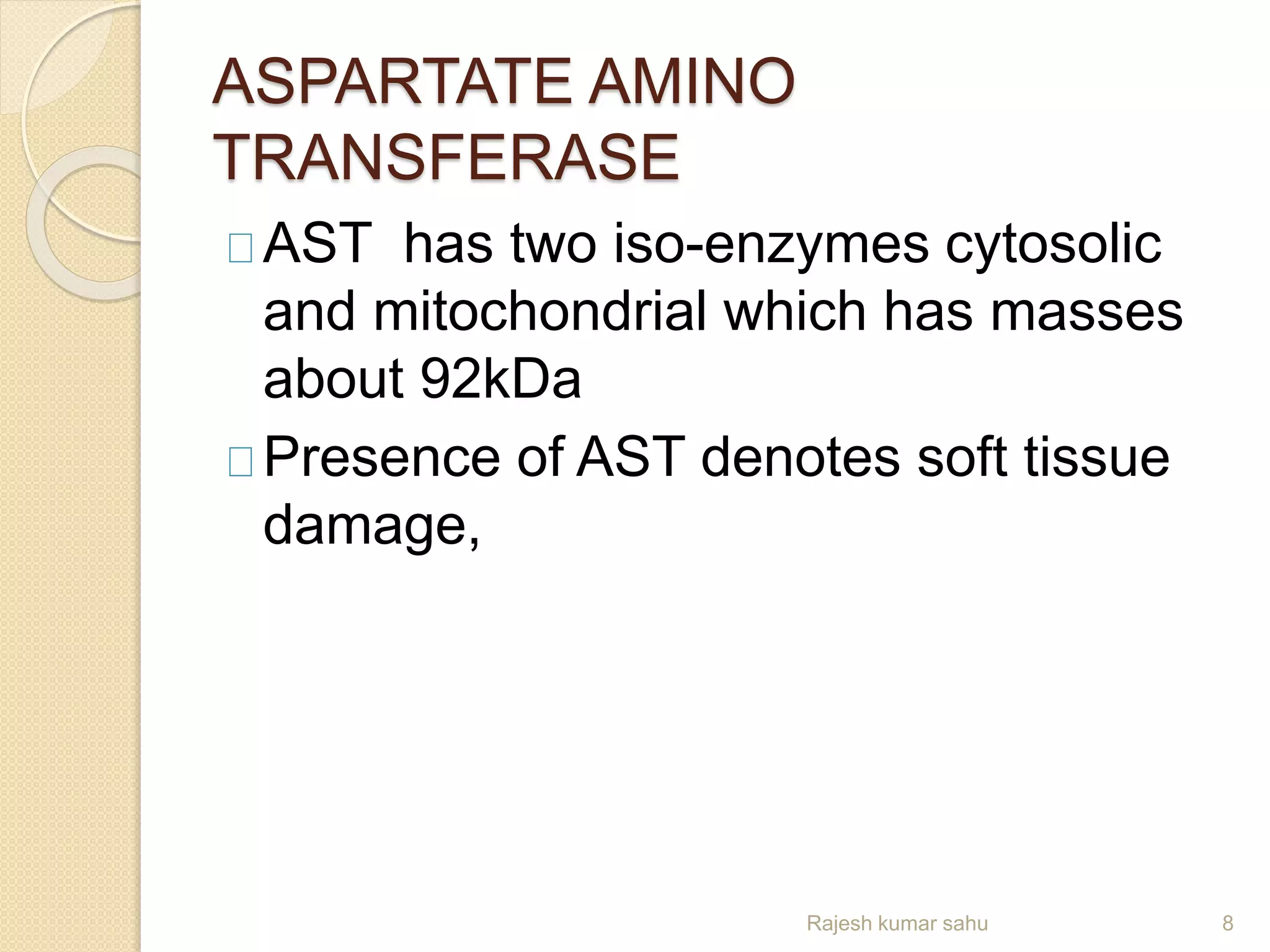 Enzyme of diagnostic importance presentation by RAJESH( VPH) | PPTX
