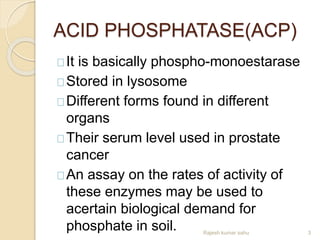 Enzyme of diagnostic importance presentation by RAJESH( VPH) | PPTX