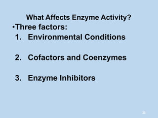 enzyme , its working, factors affecting enzymes | PPT