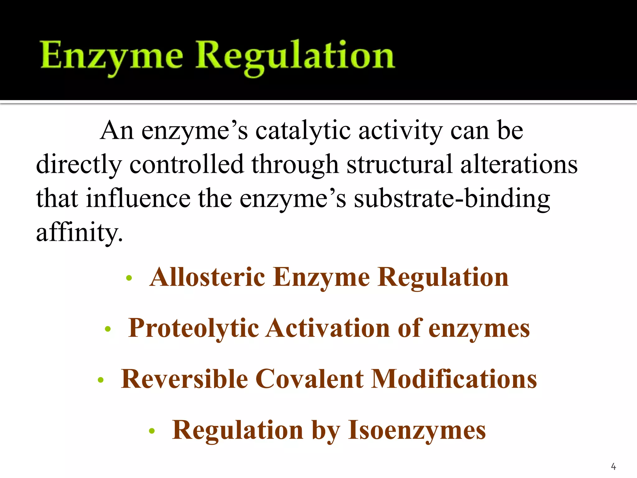 Enzyme regulation | PPTX