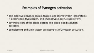Enzyme regulation | PDF