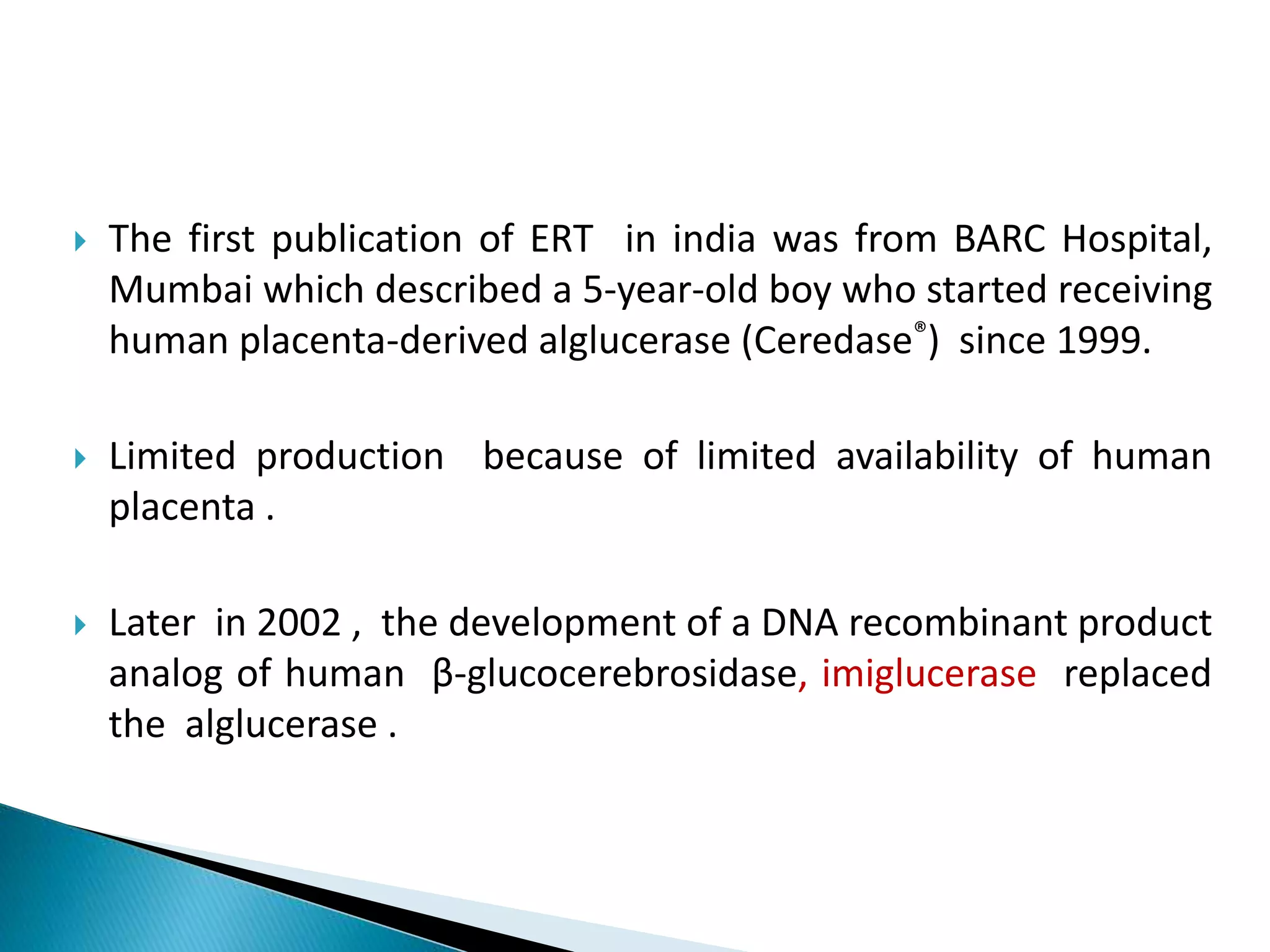 Enzyme replacement therapy in neurological disorders | PPTX