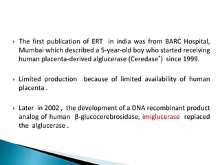 Enzyme replacement therapy in neurological disorders | PPTX