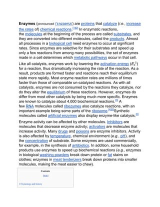 Enzymes | DOCX