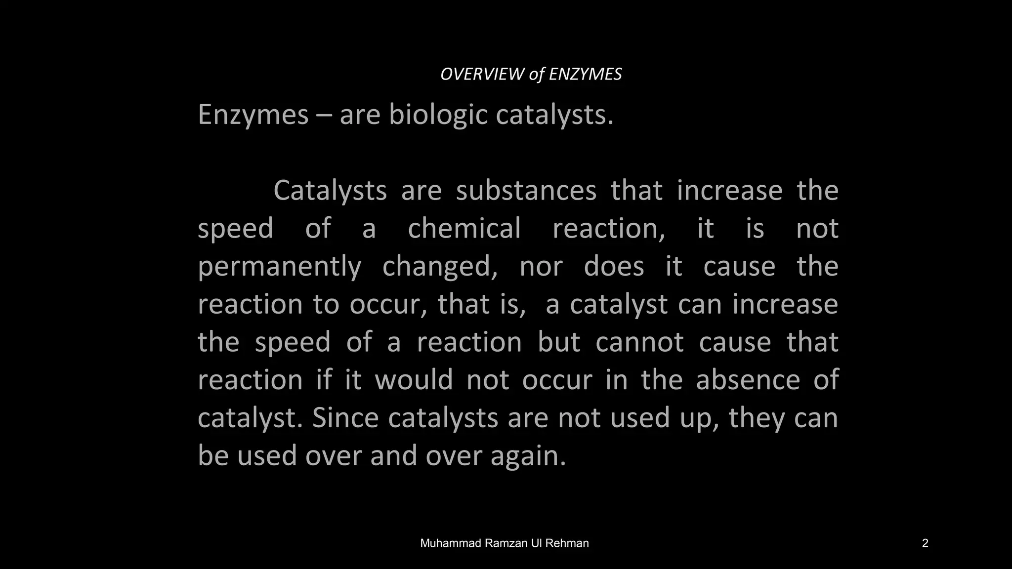 Enzymes Biochemistry | PPT