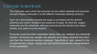 Enzyme substrate complex and enzyme action. | PPTX