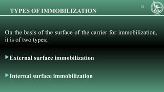 IMMOBILIZATION OF ENZYMES | PPT