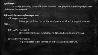 Enzymes involved in Genetic engineering and in central dogma. | PPTX
