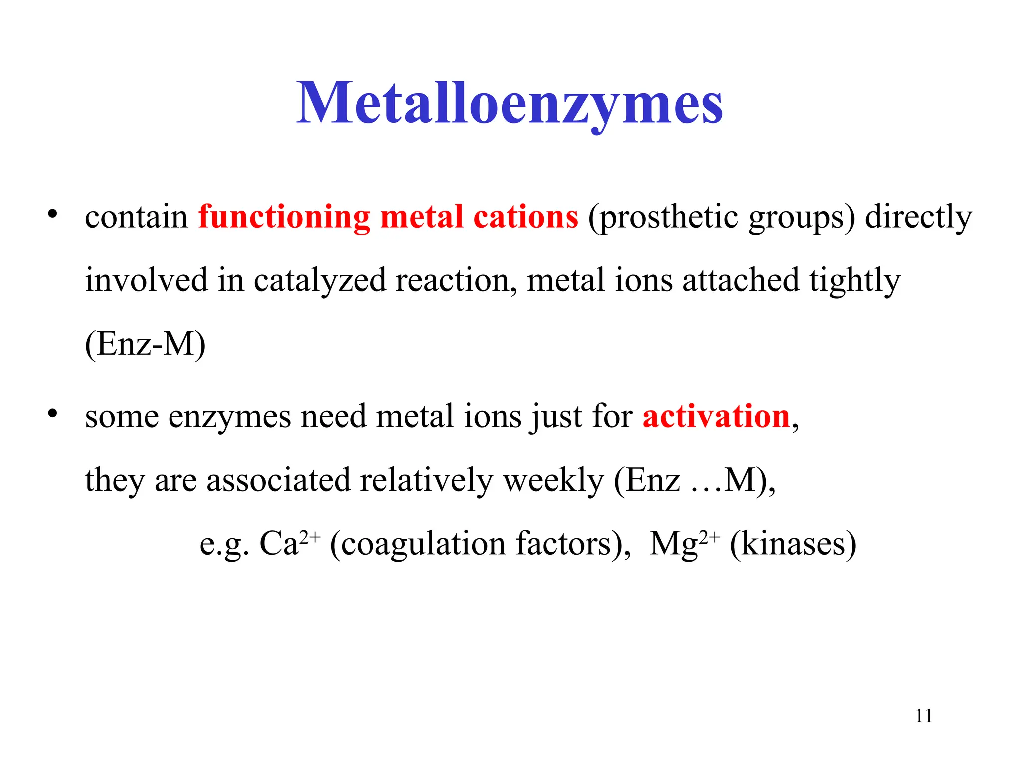 Mechanism of enzyme reaction, metalloenzymes, kinetics, activity ...