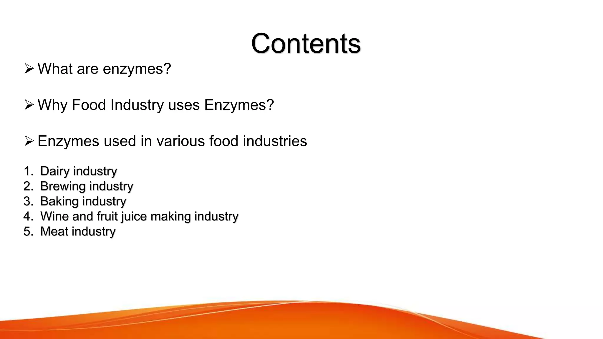 Application of enzymes in food industry | PPTX