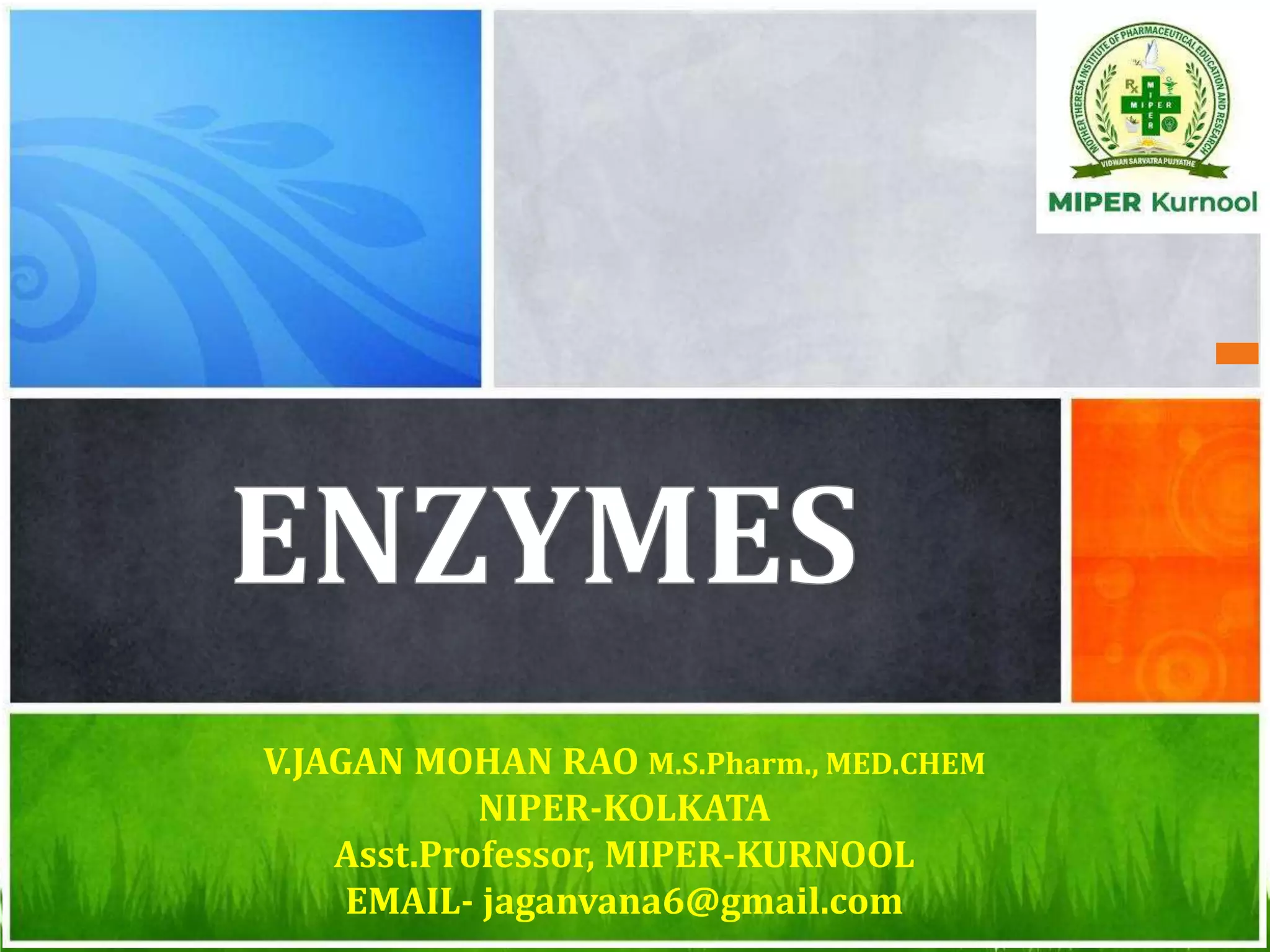 Enzymes | PPTX | Chemistry | Science