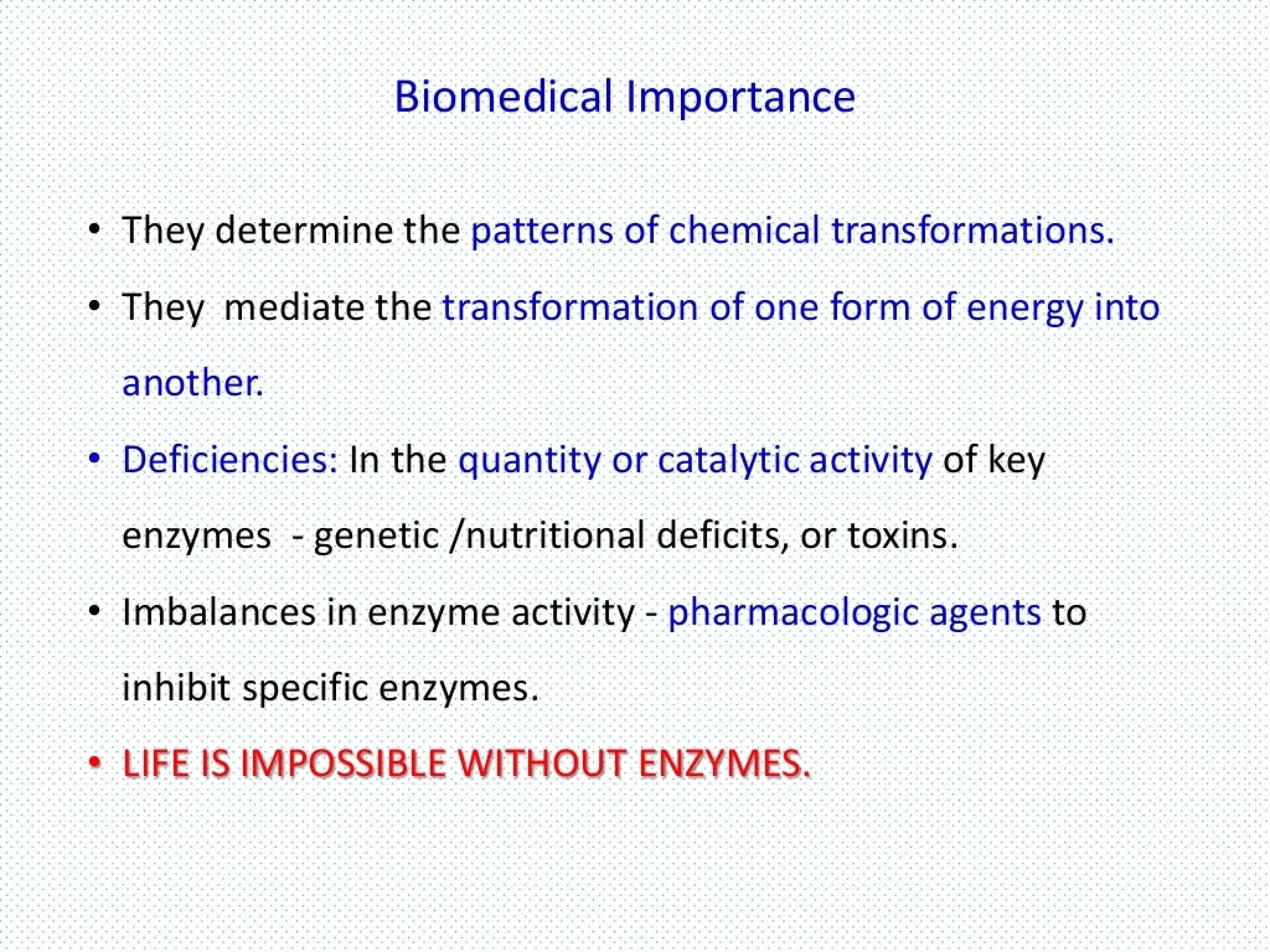 Enzymes for Biochemical Engineering students. this chapter is about ...