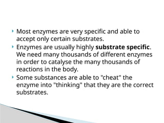 enzymes.-functions, sources .importance -characters. | PPT