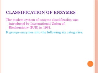 ENZYMES STRUCTURE,TYPES,REGULATION AND INHIBITION | PPT