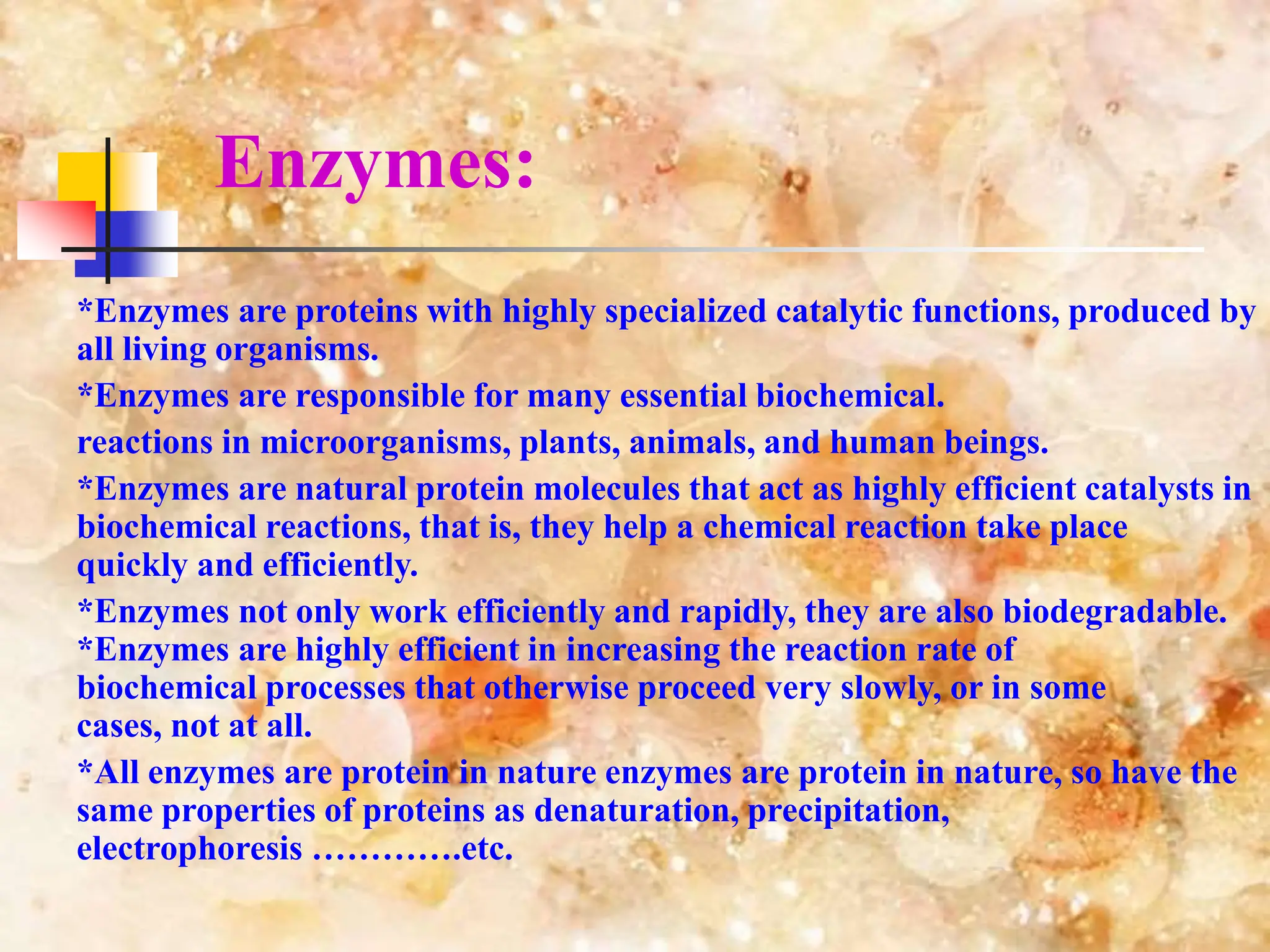 Enzymes-3rd-week.ppt enzymology, molecular biology | PPT