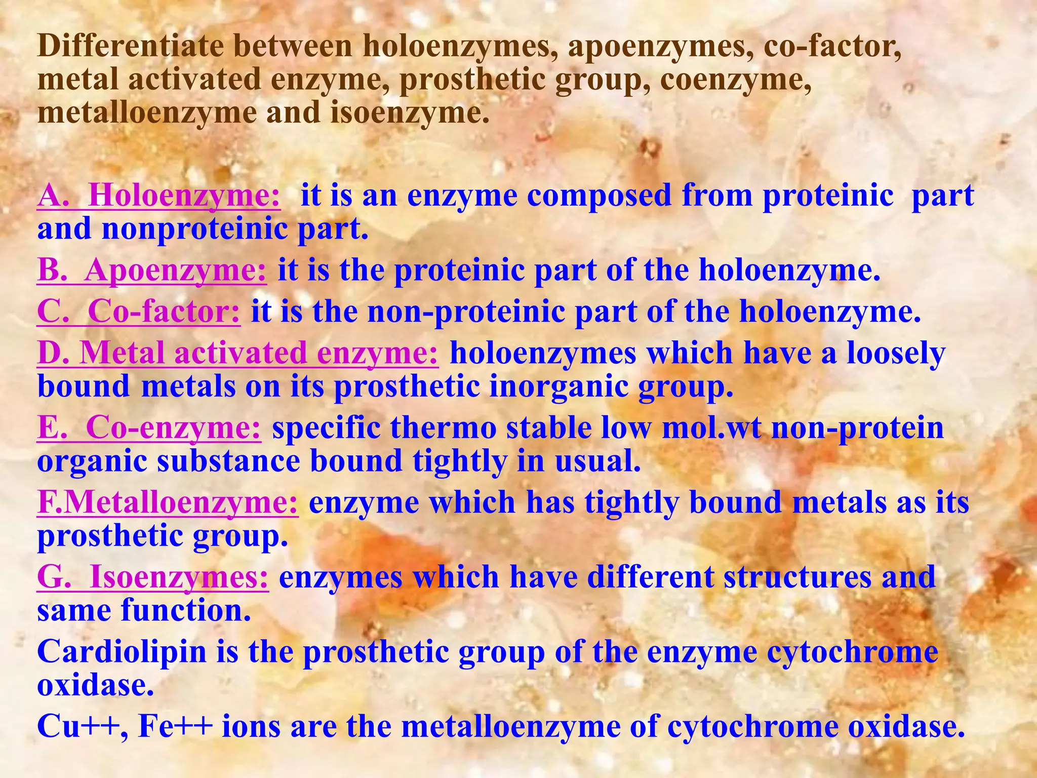 Enzymes-3rd-week.ppt enzymology, molecular biology | PPT