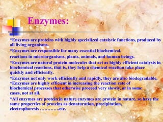 Enzymes-3rd-week.ppt enzymology, molecular biology | PPT