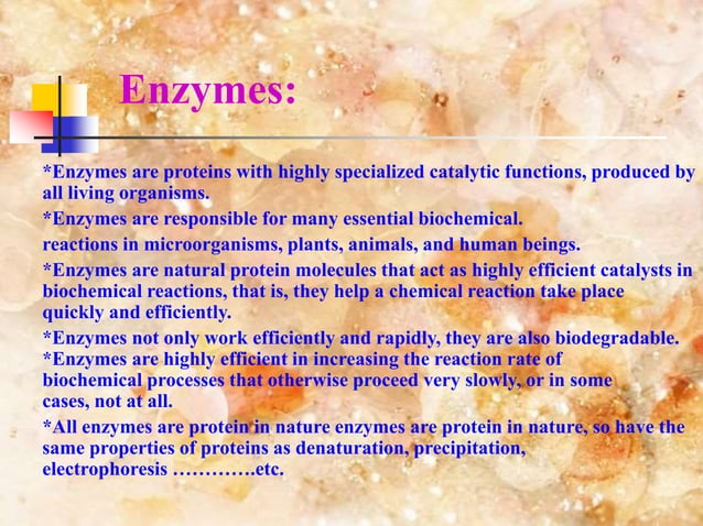 Enzymes-3rd-week.ppt enzymology, molecular biology | PPT