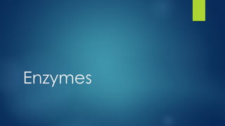 Biomolecules in the Biochemistry of Enzymes | PPTX
