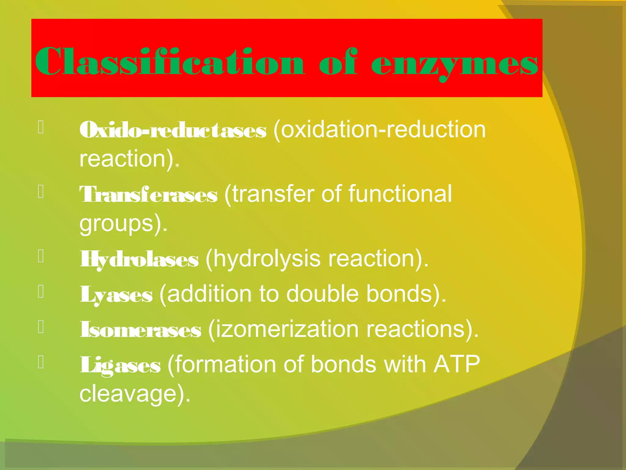 Enzymes classification of enzyme and -isoenzymes-1 | PPT
