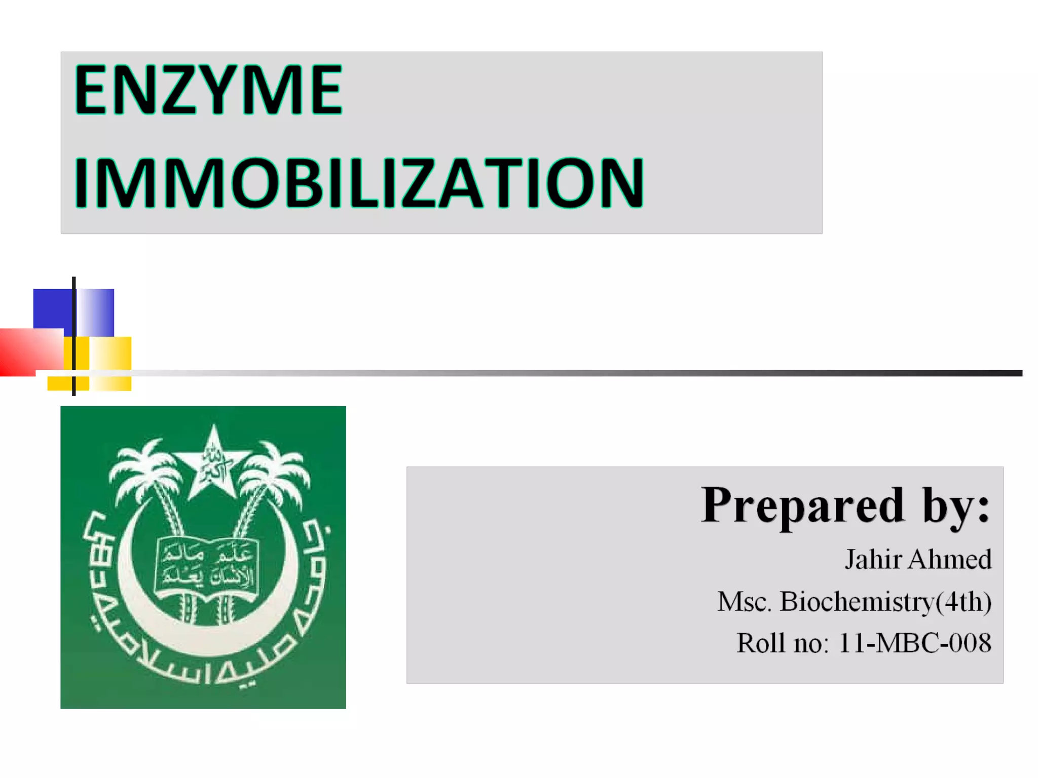 enzyme immobilization | PPT