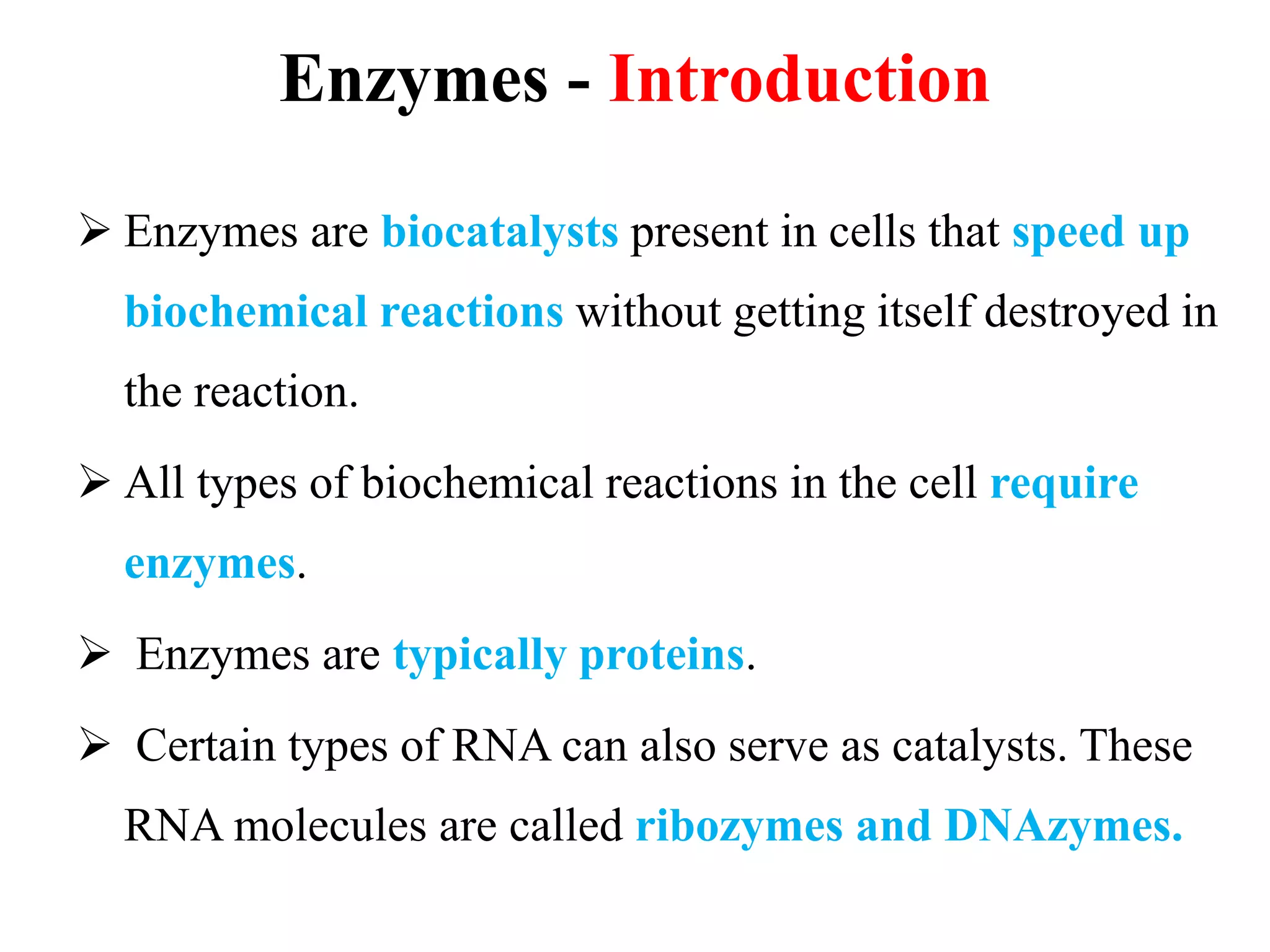 Enzymes definitions, types & classification | PPTX