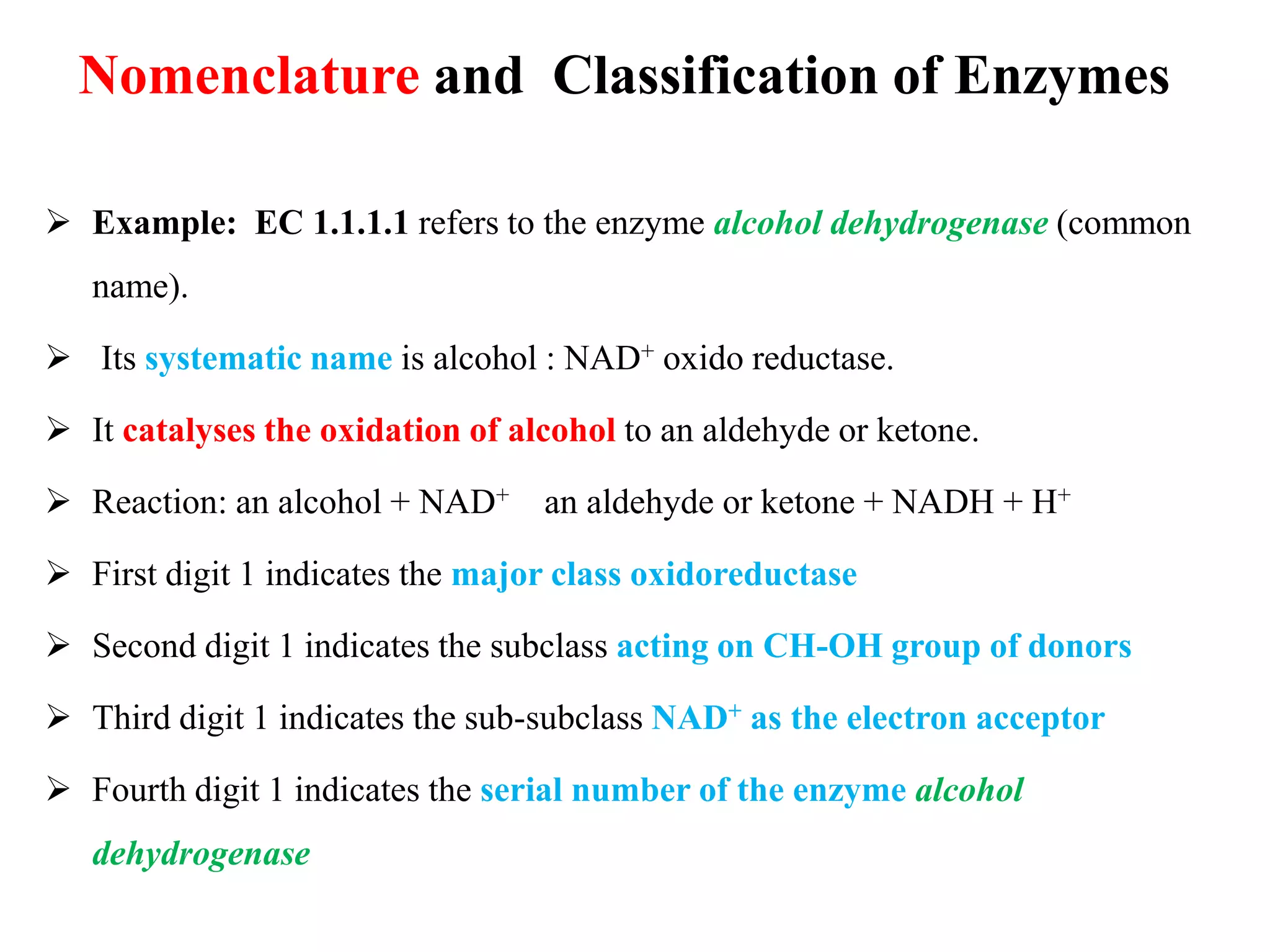Enzymes definitions, types & classification | PPTX | Chemistry | Science