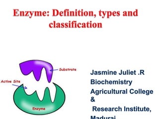Enzymes definitions, types & classification | PPTX | Chemistry | Science