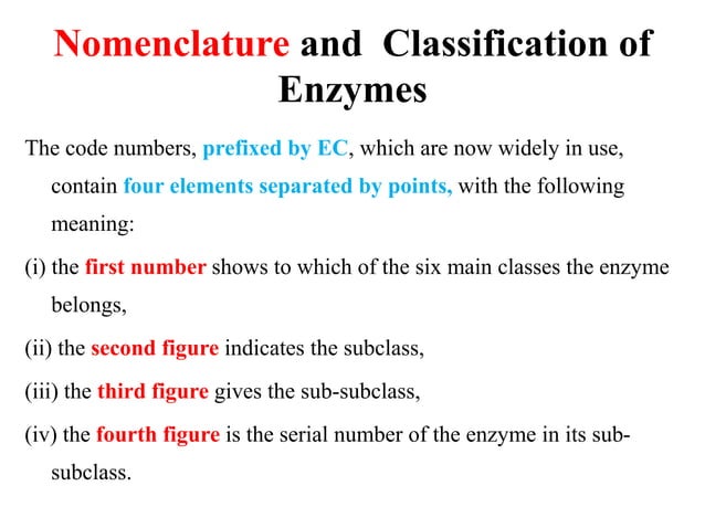 Enzymes definitions, types & classification | PPTX | Chemistry | Science