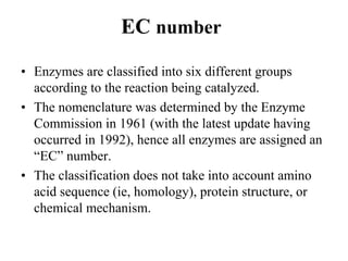 enzymes-introsuction nomenclature, classification.ppt