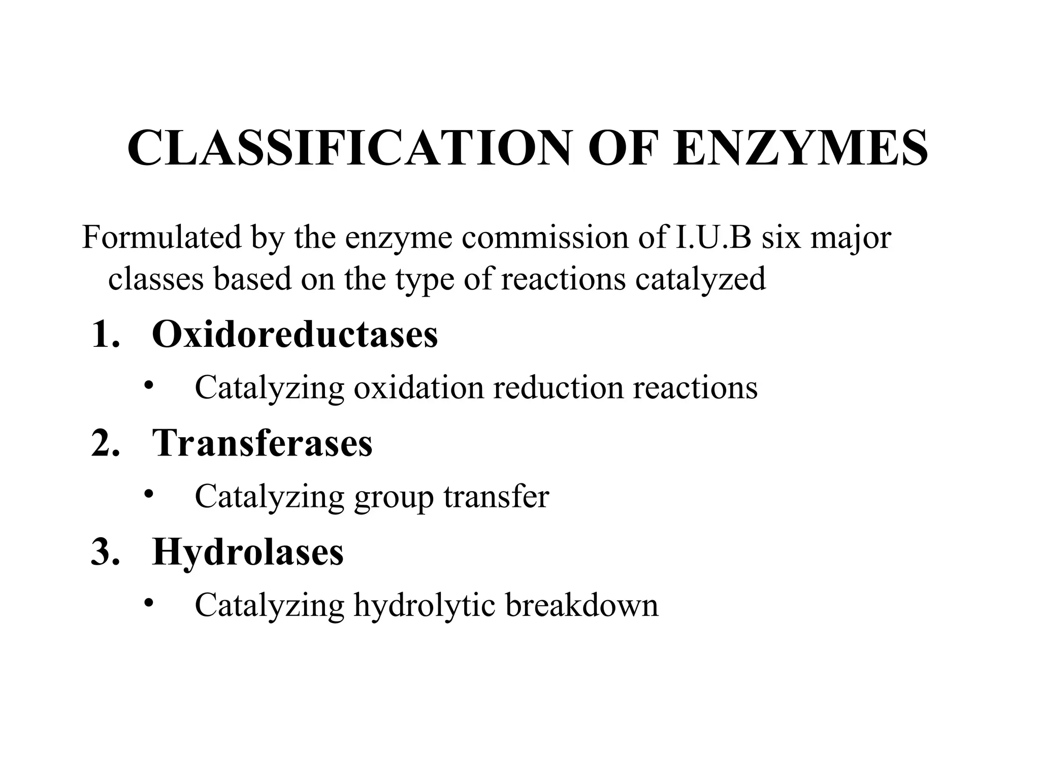 enzymes nomenclature and classification ppt | PPT