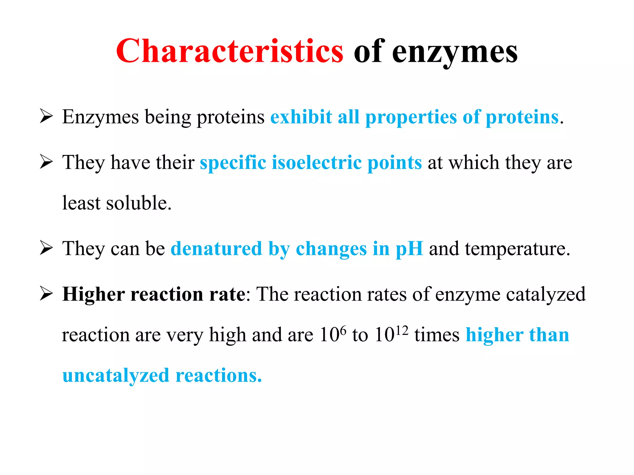 Enzymes properties, nomenclature and classification | PPTX | Chemistry ...