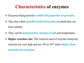 Enzymes properties, nomenclature and classification | PPTX | Chemistry | Science