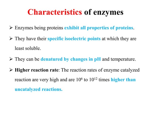 Enzymes properties, nomenclature and classification | PPTX | Chemistry ...